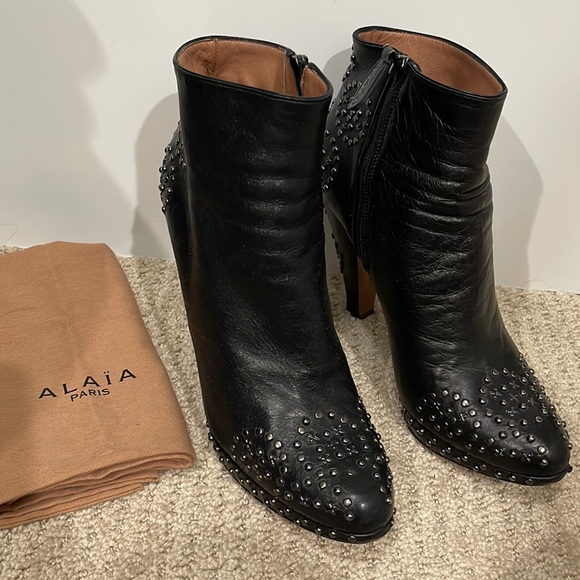 Alaia | Shoes | Alaia Studded Boots | Poshmark
